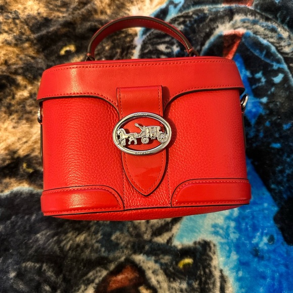 Bags | Coach Georgie Train Tricket Box Case Cossbody Bag In Red | Poshmark